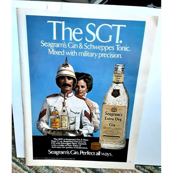 Other | 1979 Seagrams Gin Schwepps Tonic The Sgt Original Print Ad ...